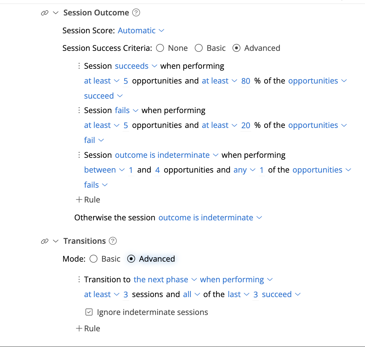 Indeterminate Sessions